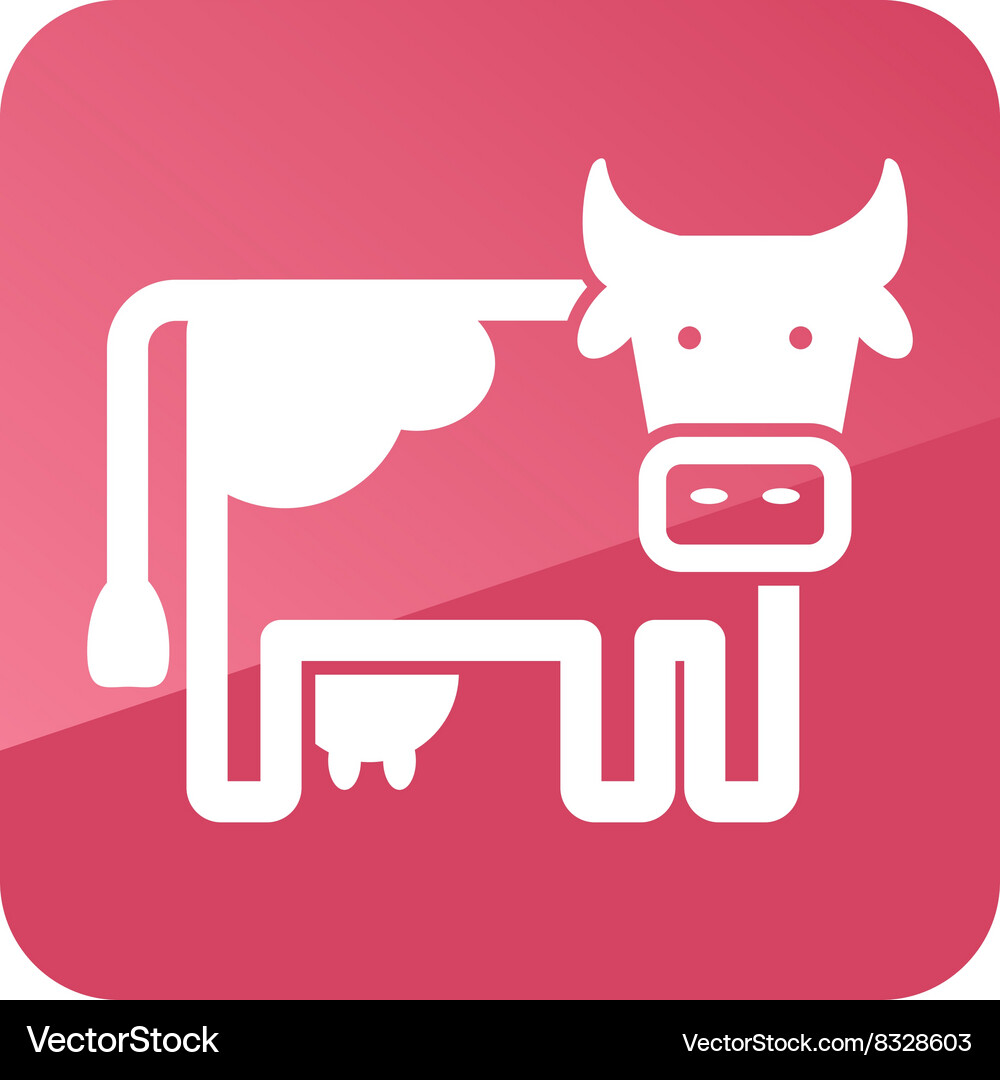 Cow icon farm animal Royalty Free Vector Image