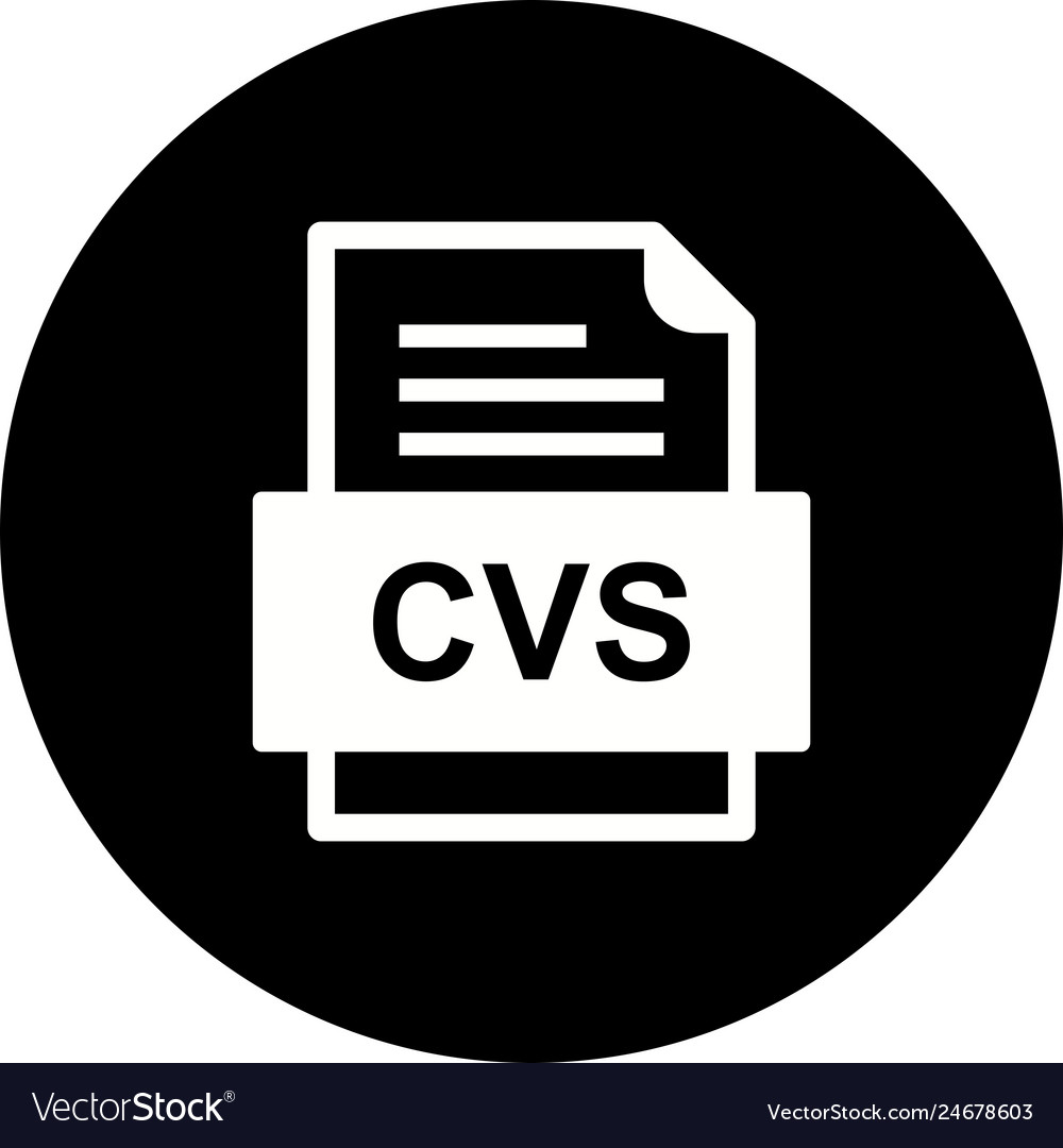 Cvs file document icon Royalty Free Vector Image