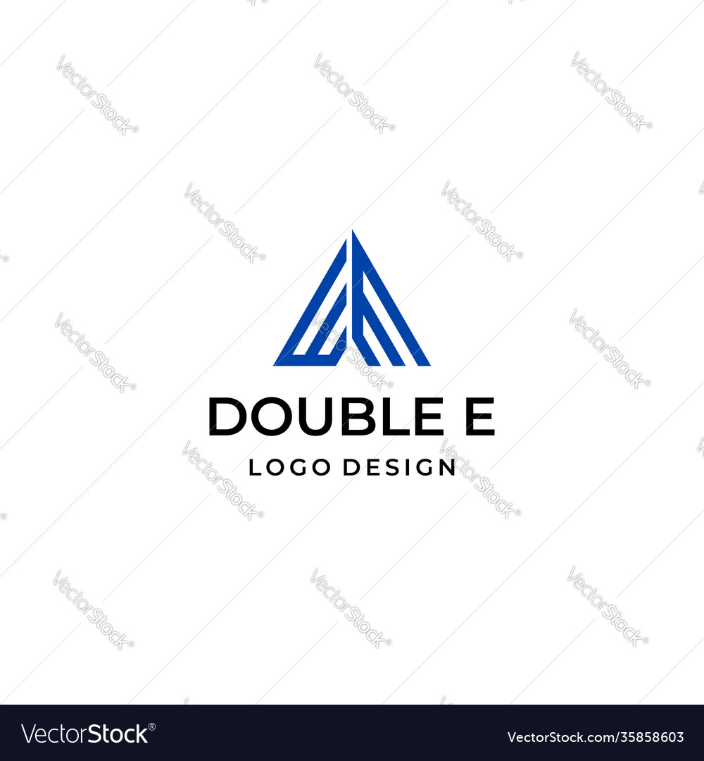 Double e letter Royalty Free Vector Image - VectorStock