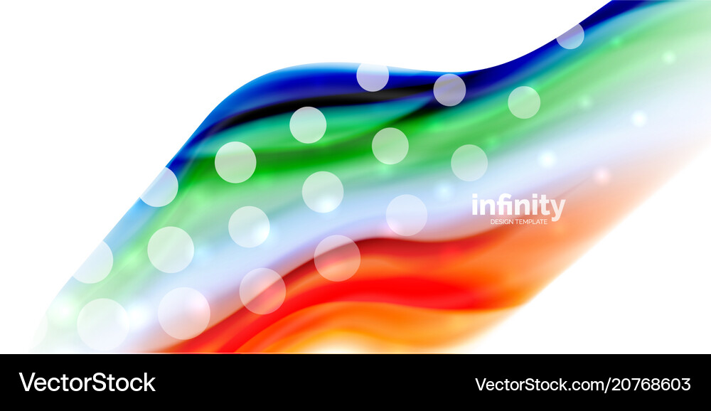 Flowing liqiud colors isolated on white Royalty Free Vector