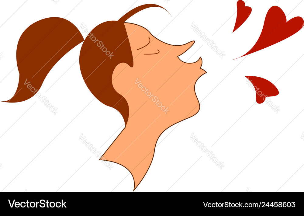 Flying kisses or color Royalty Free Vector Image