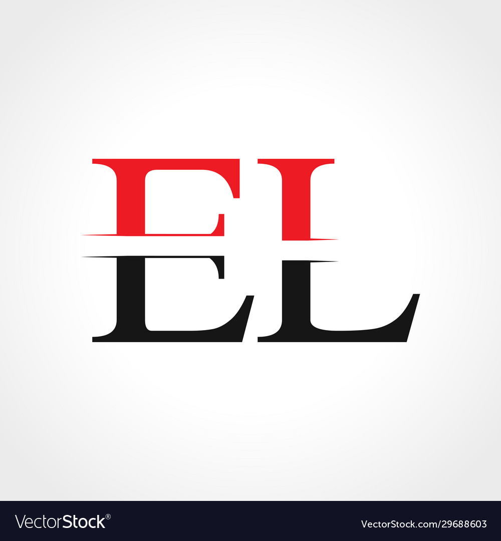 Initial el letter linked logo business template Vector Image