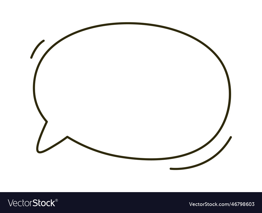 Lined speech bubble Royalty Free Vector Image - VectorStock
