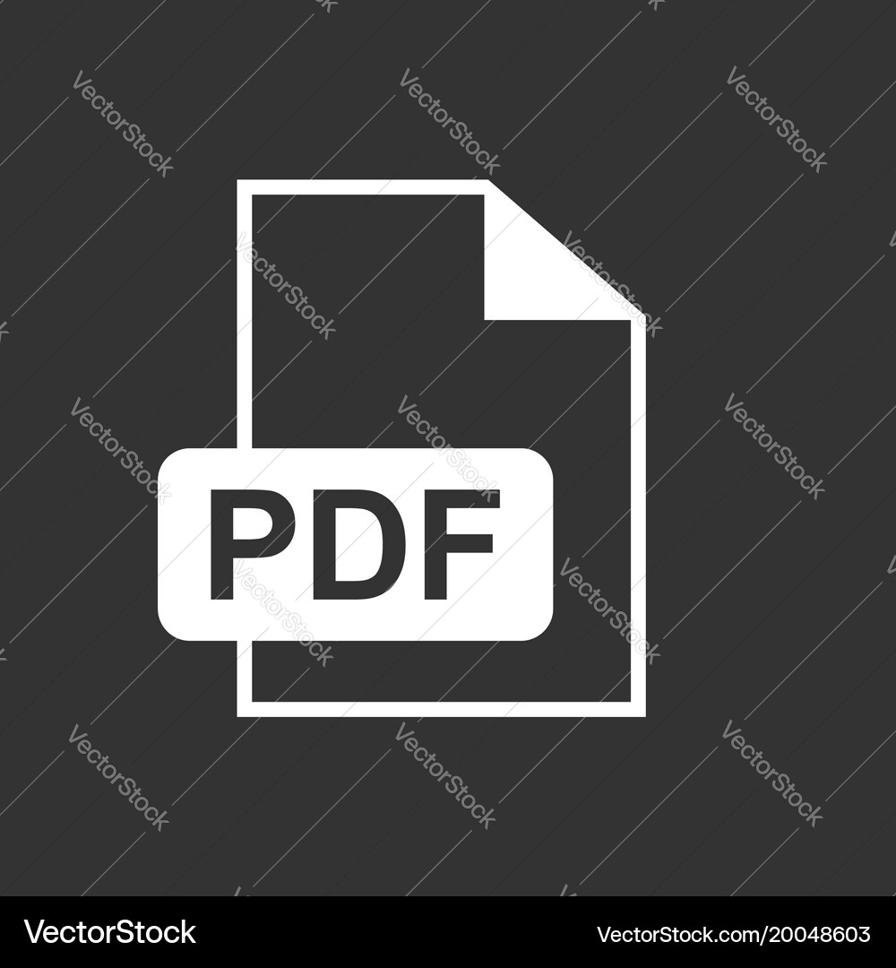 Pdf download icon simple flat pictograph Vector Image