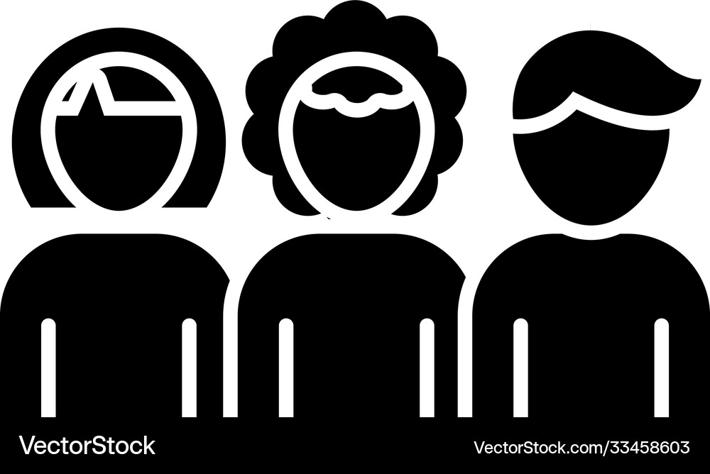 Pictograph people icon silhouette style Royalty Free Vector
