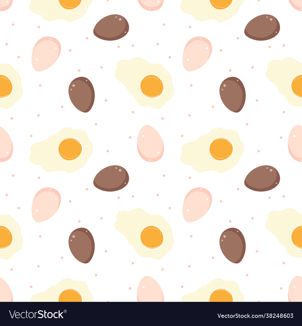 Simple cute seamless eggs pattern Royalty Free Vector Image
