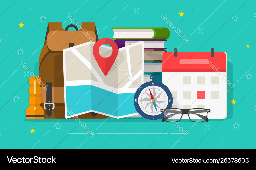 Travel or holiday planning Royalty Free Vector Image