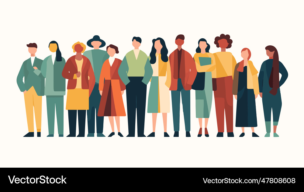 Abstract diverse people group coworkers Royalty Free Vector