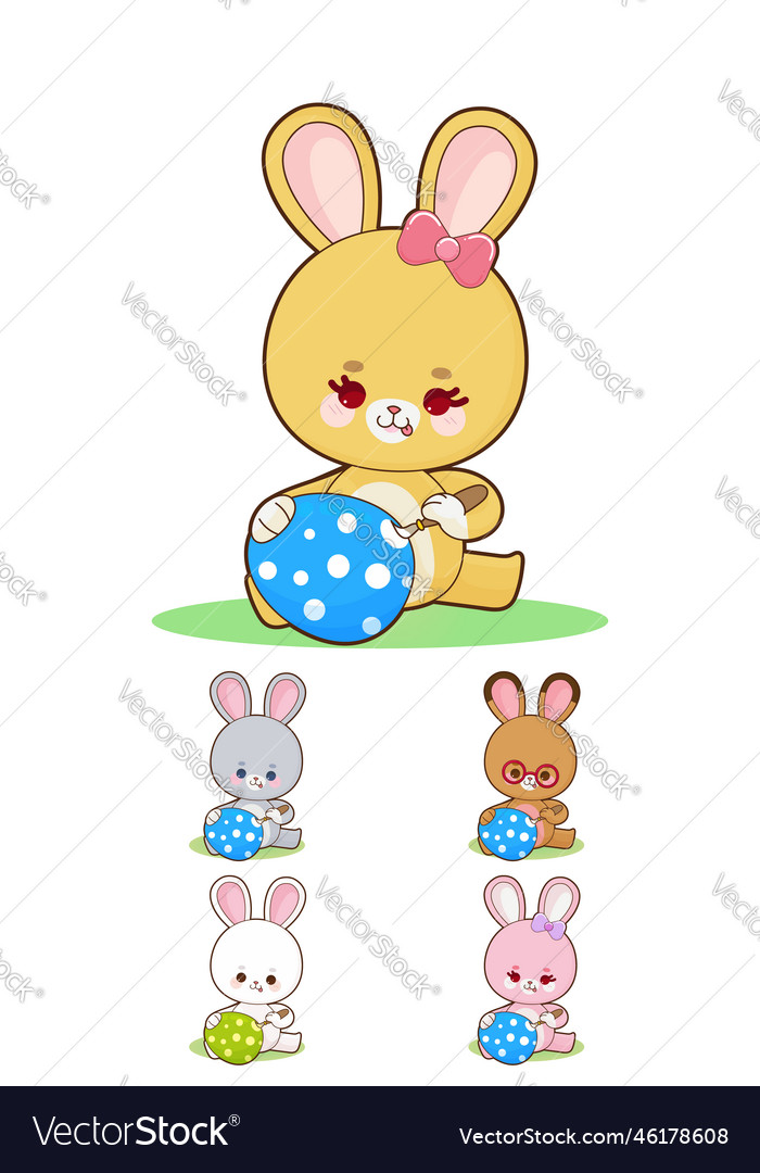 Bunny easter 5 Royalty Free Vector Image - VectorStock