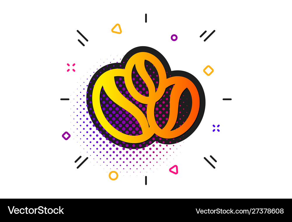 Coffee beans icon hot drink sign Royalty Free Vector Image