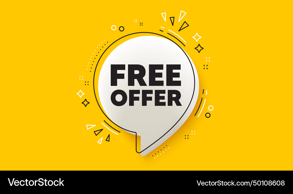 Free offer tag special offer sign Royalty Free Vector Image
