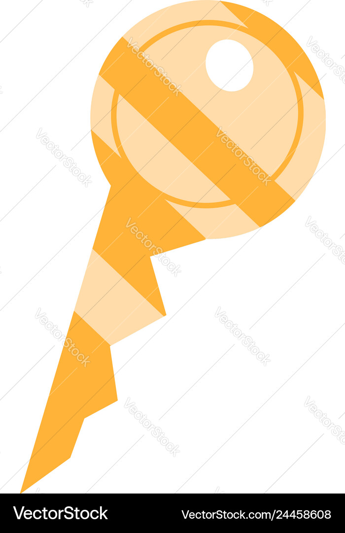 Golden key or color Royalty Free Vector Image - VectorStock