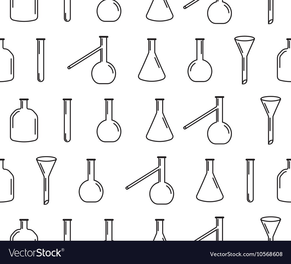 Laboratory equipment seamless pattern Royalty Free Vector