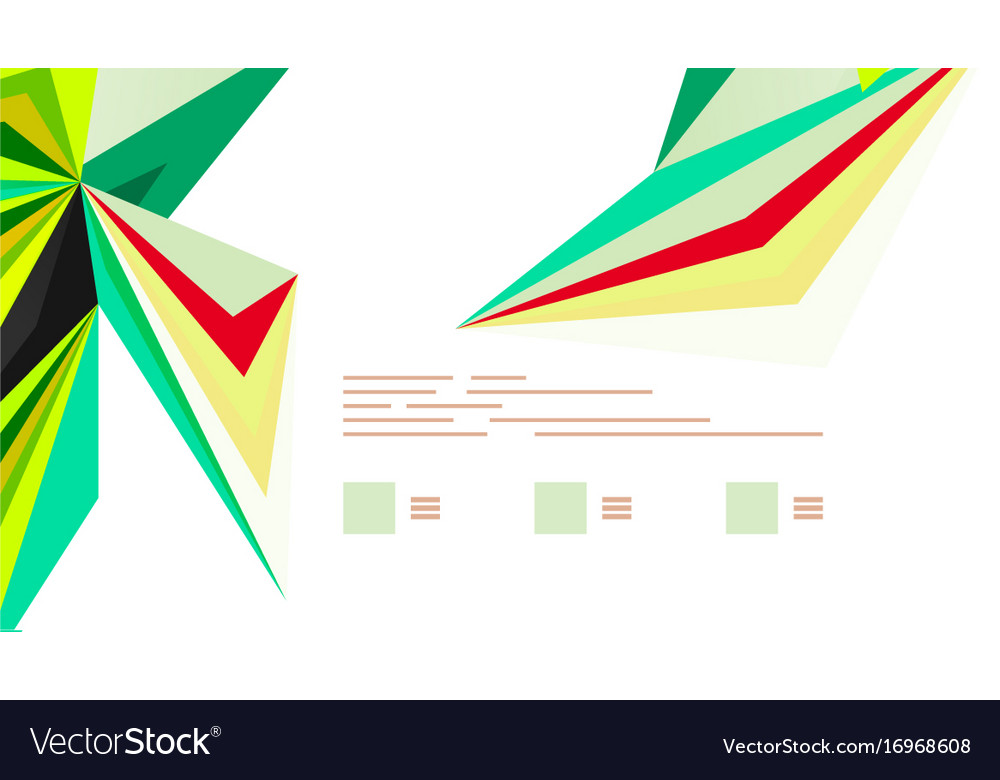 Modern triangle presentation template Royalty Free Vector