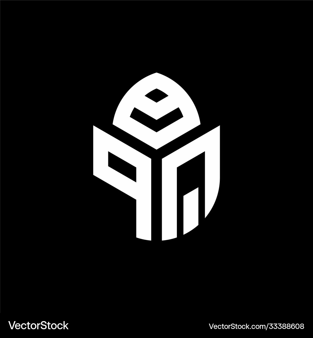 Pq monogram logo with a cypress shape luxury style