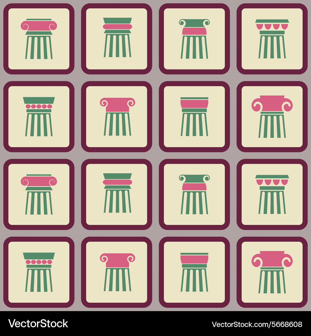 Seamless background with ancient columns Vector Image