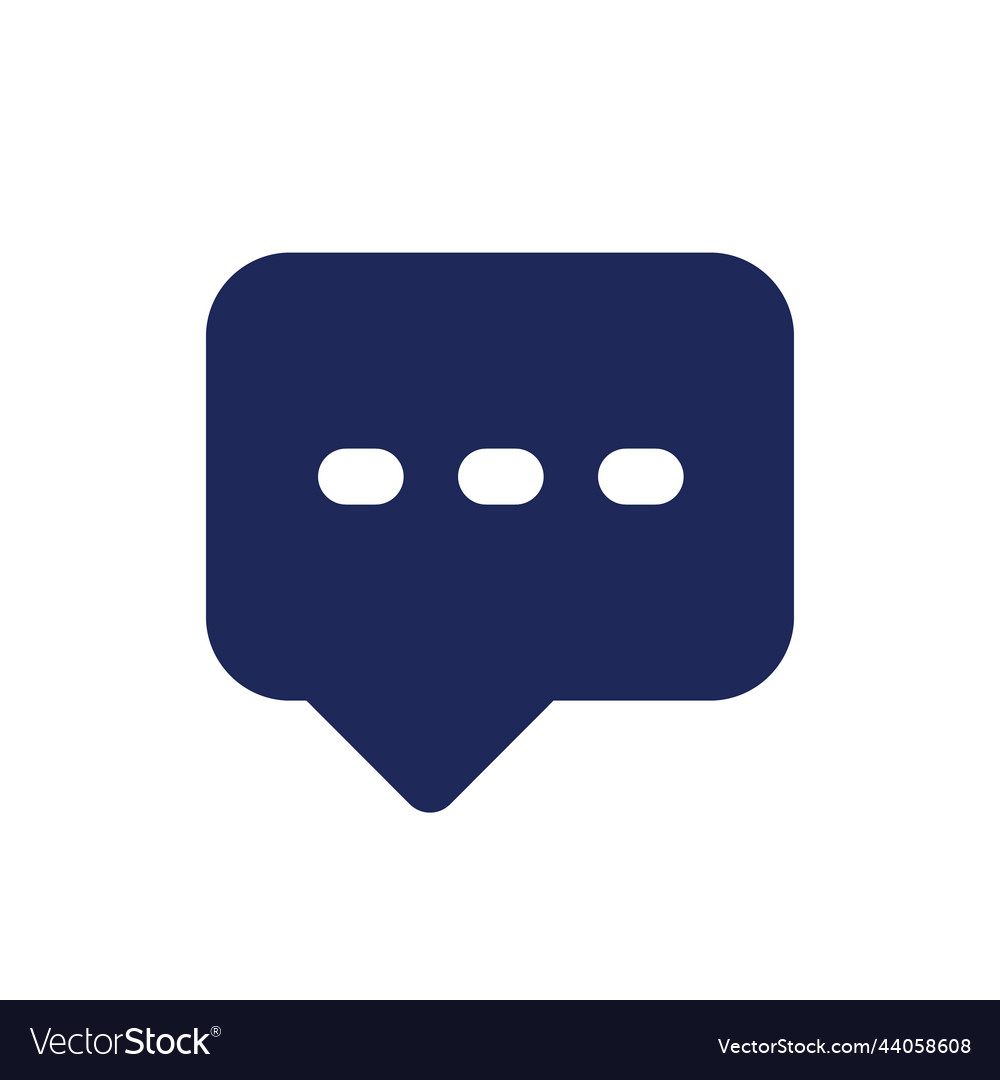 Typing message black glyph ui icon Royalty Free Vector Image