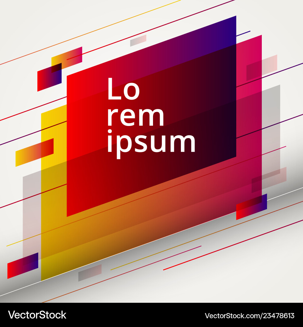 Abstract geometric red and yellow color design Vector Image
