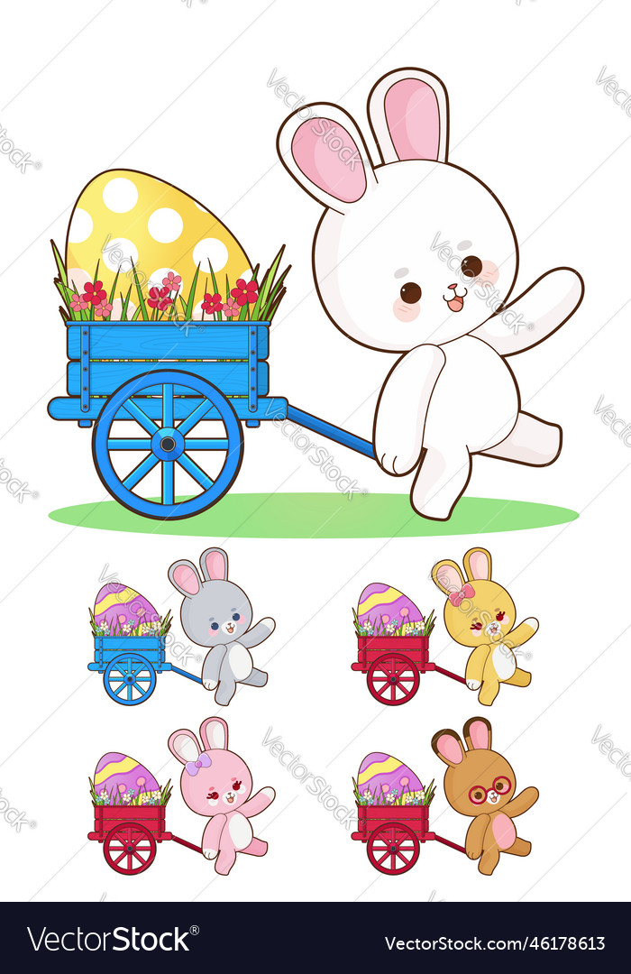 Bunny easter 9 Royalty Free Vector Image - VectorStock