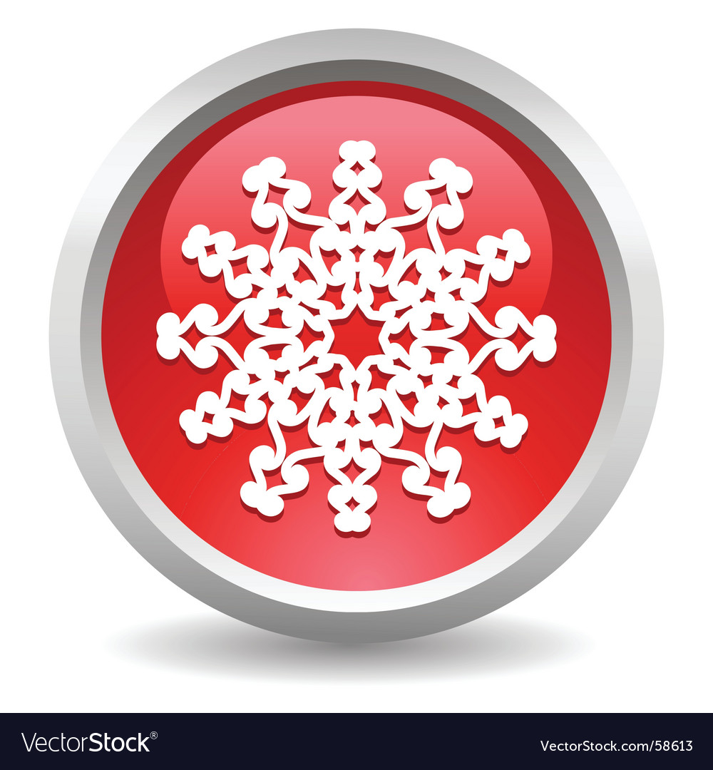 Button snow Royalty Free Vector Image - VectorStock