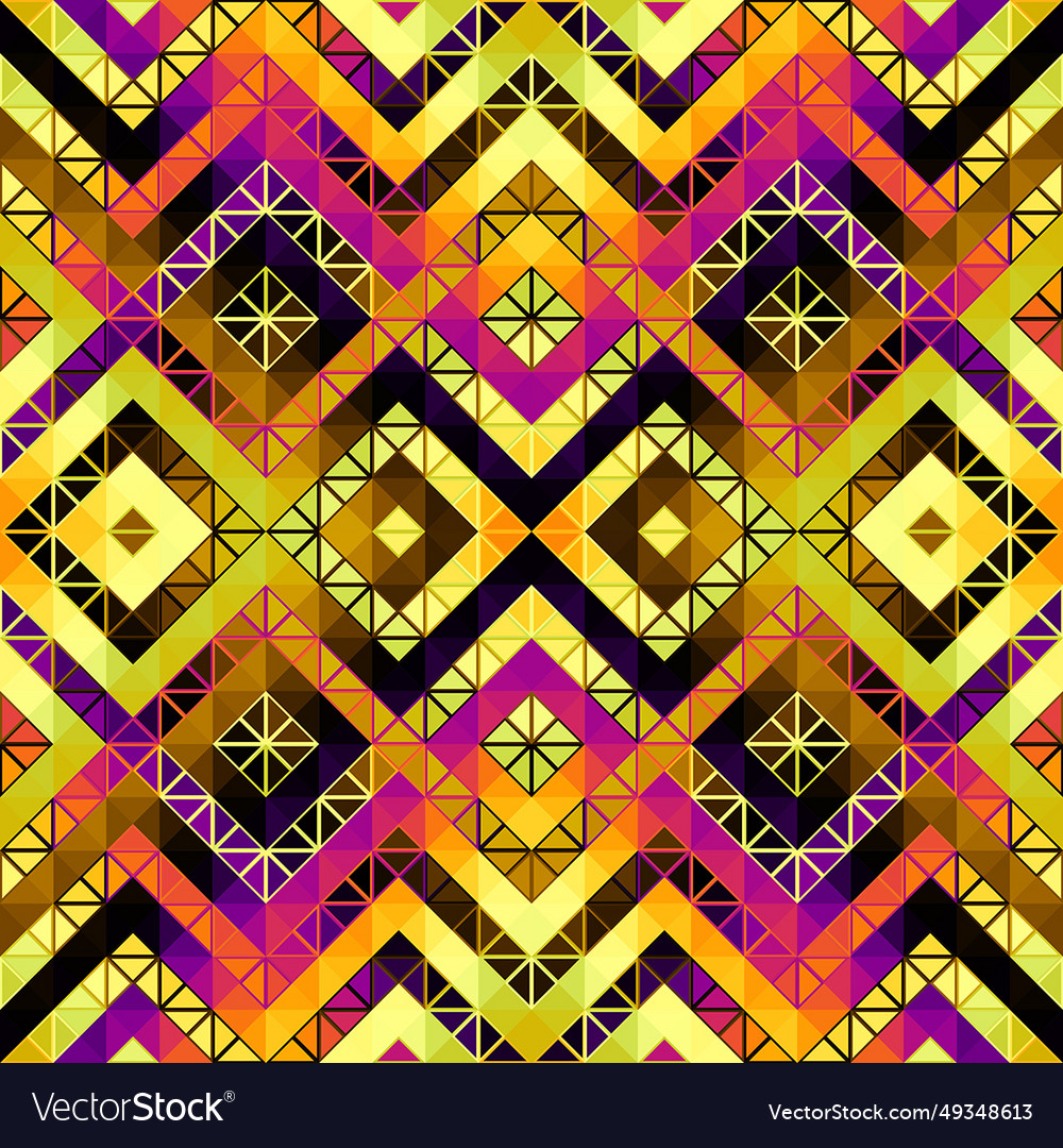 Geometric Abstract Triangles Pattern Seamless Vector Image