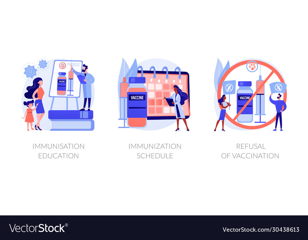 Immunisation policy and implementation abstract Vector Image