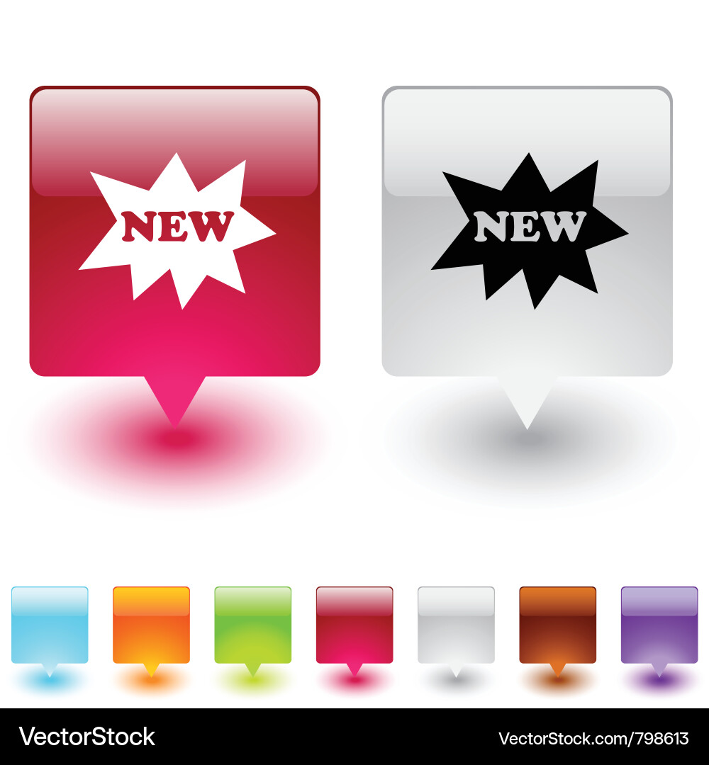 New square button Royalty Free Vector Image - VectorStock