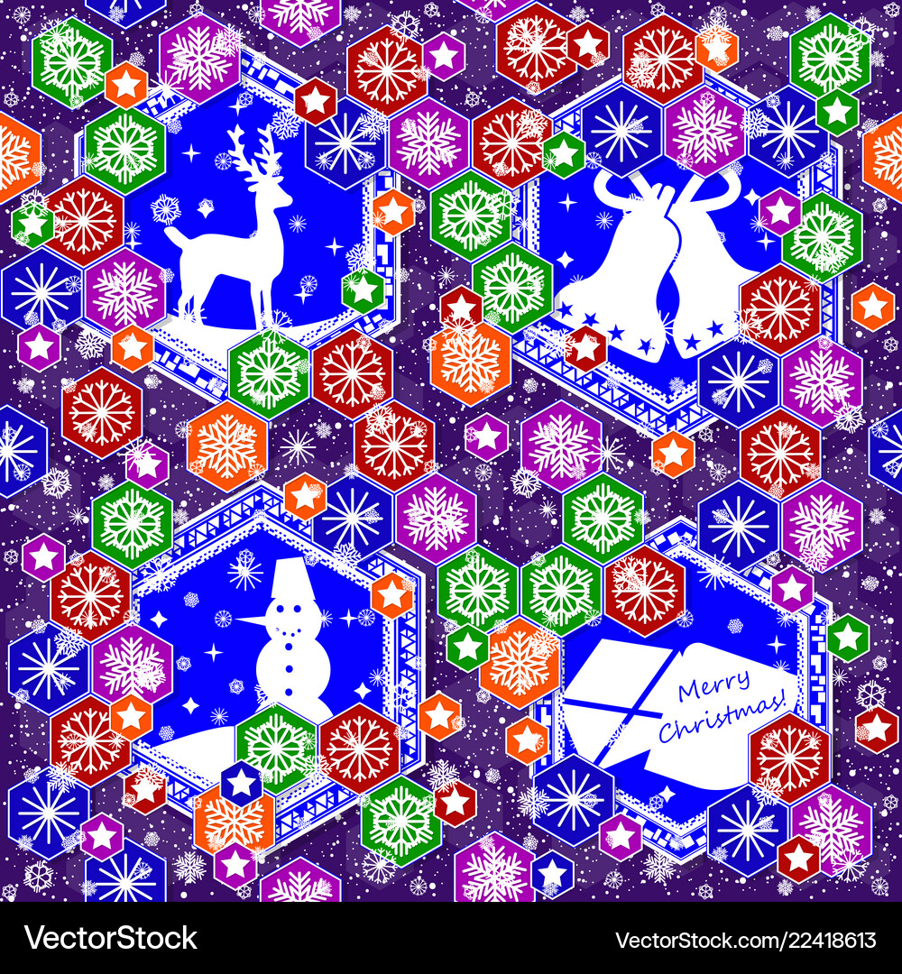Seamless pattern on christmas theme Royalty Free Vector
