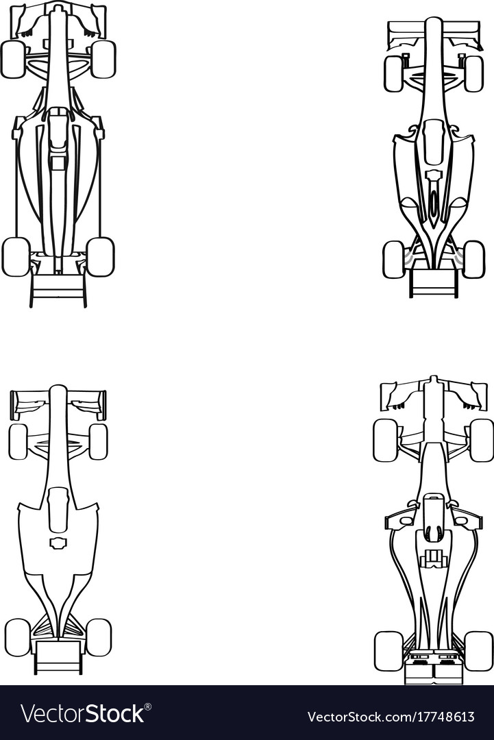 Set of racing cars Royalty Free Vector Image - VectorStock