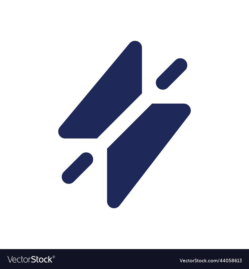 Silent mode black glyph ui icon Royalty Free Vector Image