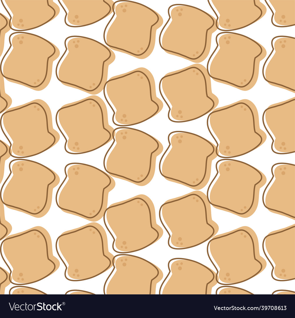 Toast seamless repeating pattern Royalty Free Vector Image