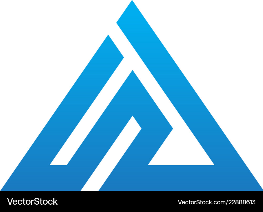 Triangle line business company logo Royalty Free Vector