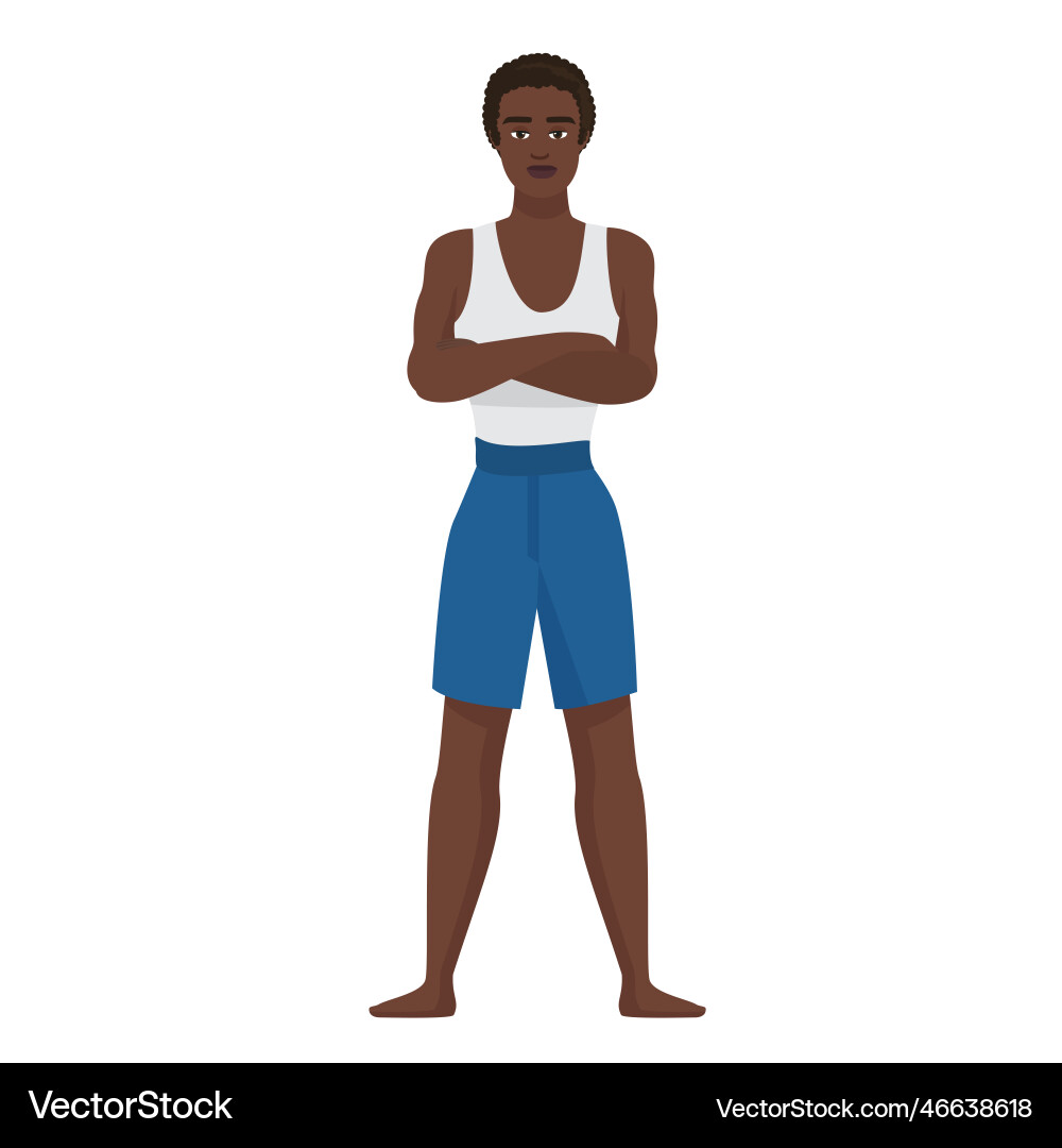 Confident sport male trainer Royalty Free Vector Image