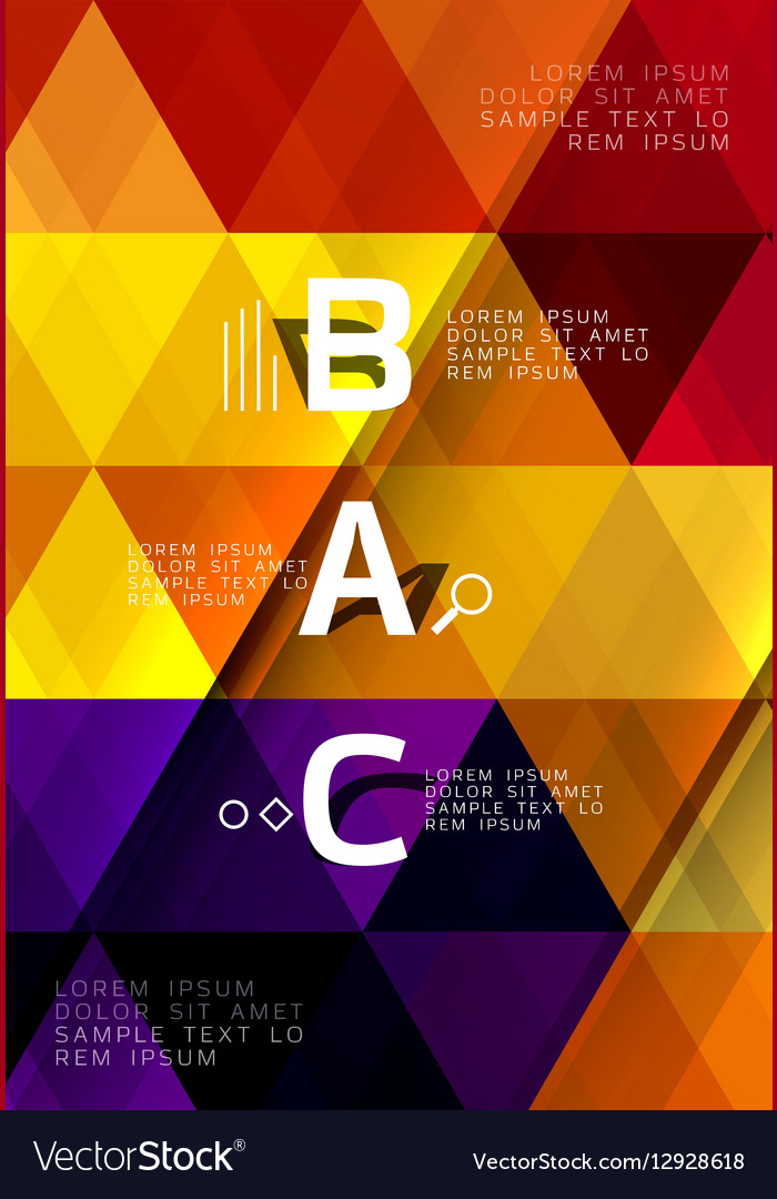 Infographic triangles Royalty Free Vector Image