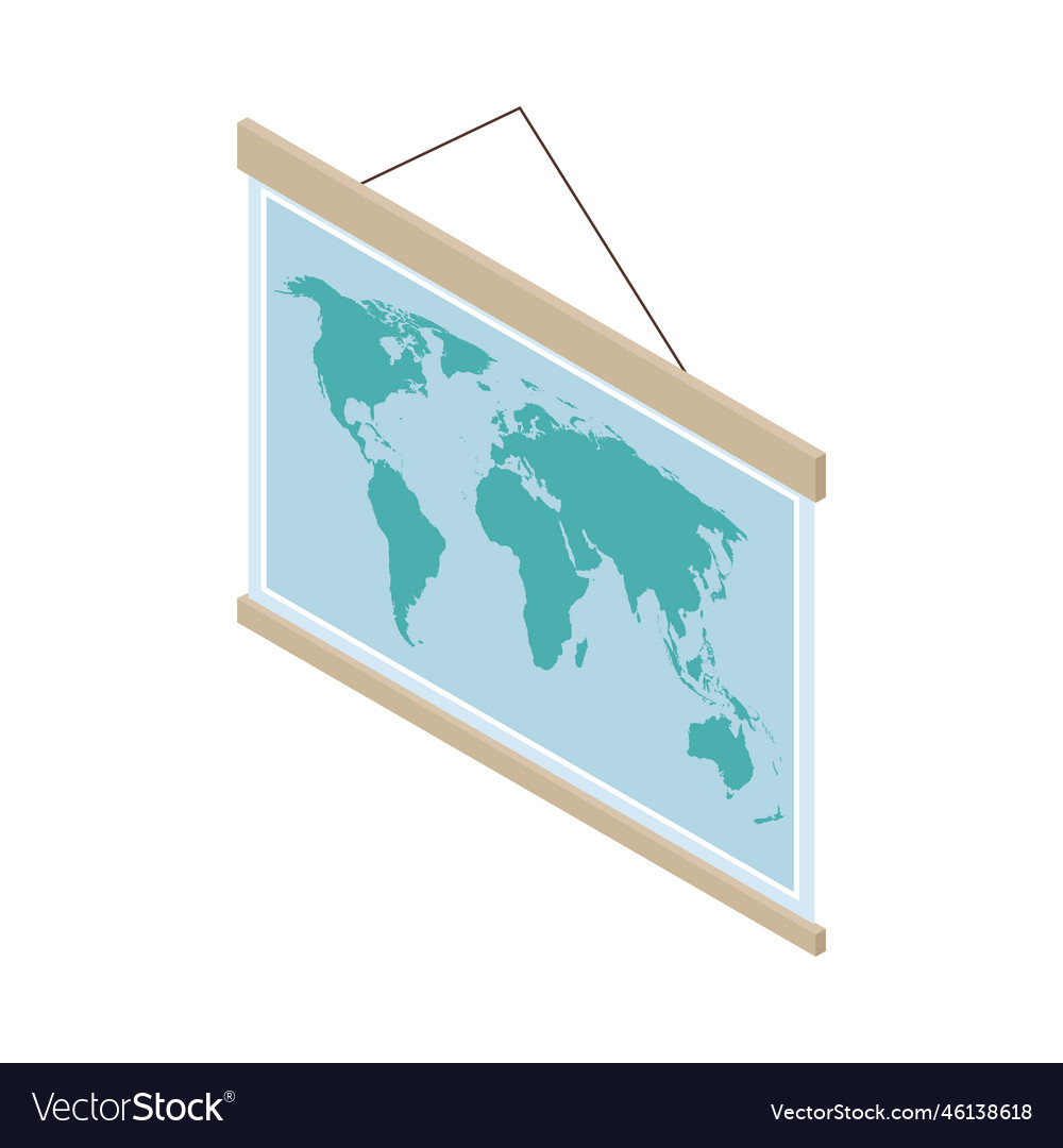 Isometric school map composition Royalty Free Vector Image