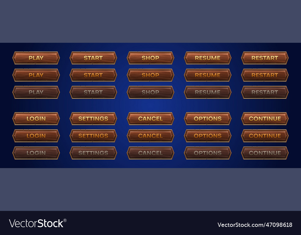 Medieval Ui Game Button Frame Sprite For Animation