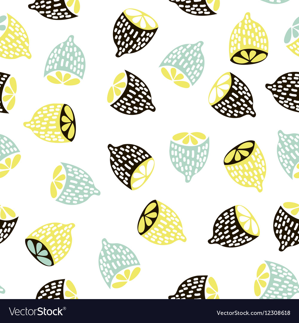 Modern fruit seamless pattern background Vector Image