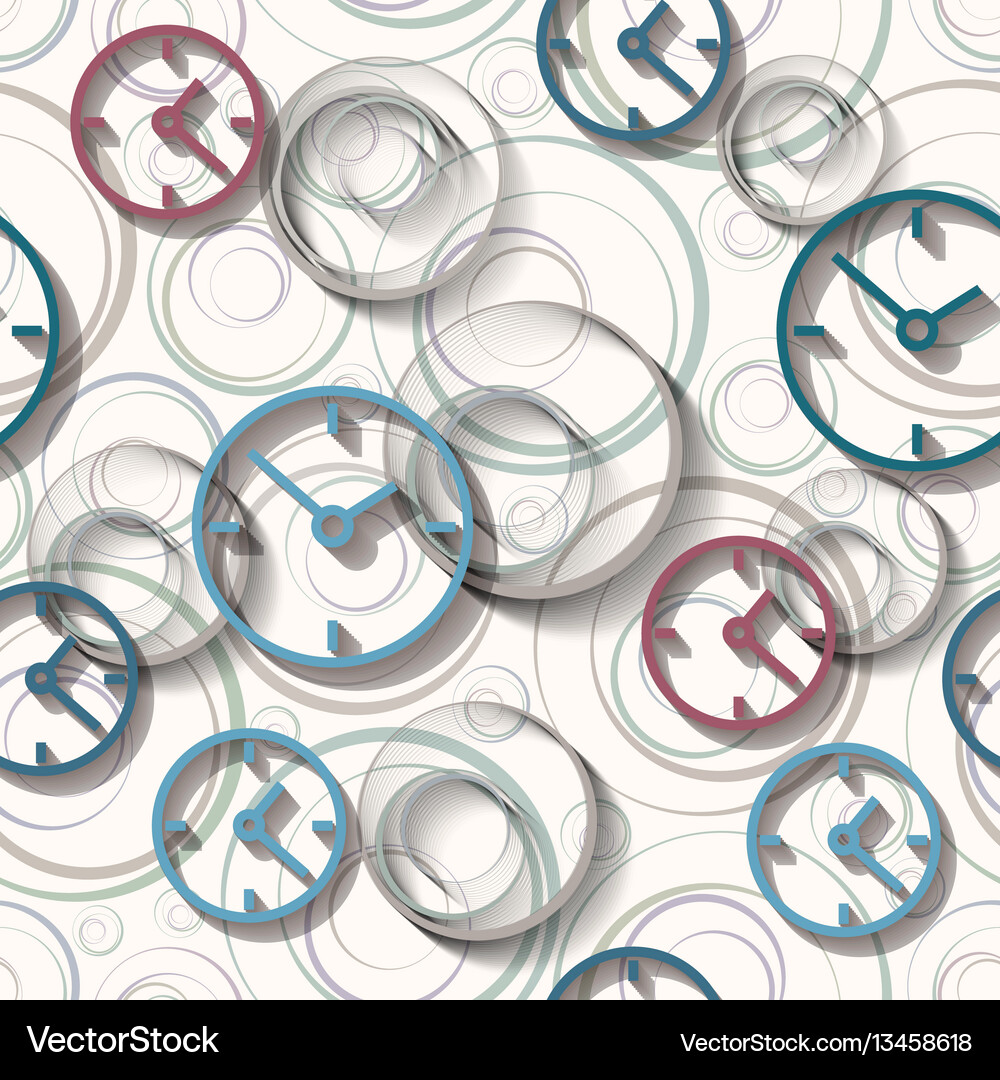 Seamless background of watch dials Royalty Free Vector Image