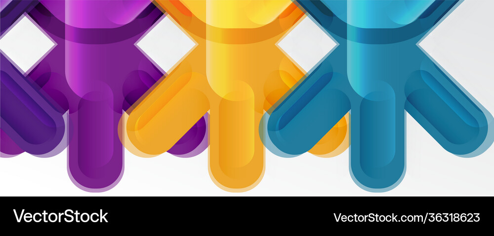 Abstract glossy crosses background for business Vector Image