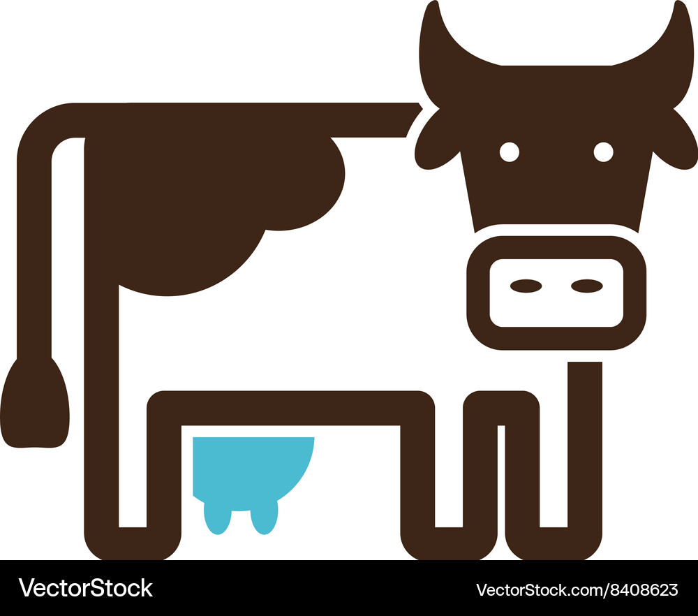 Cow icon farm animal Royalty Free Vector Image