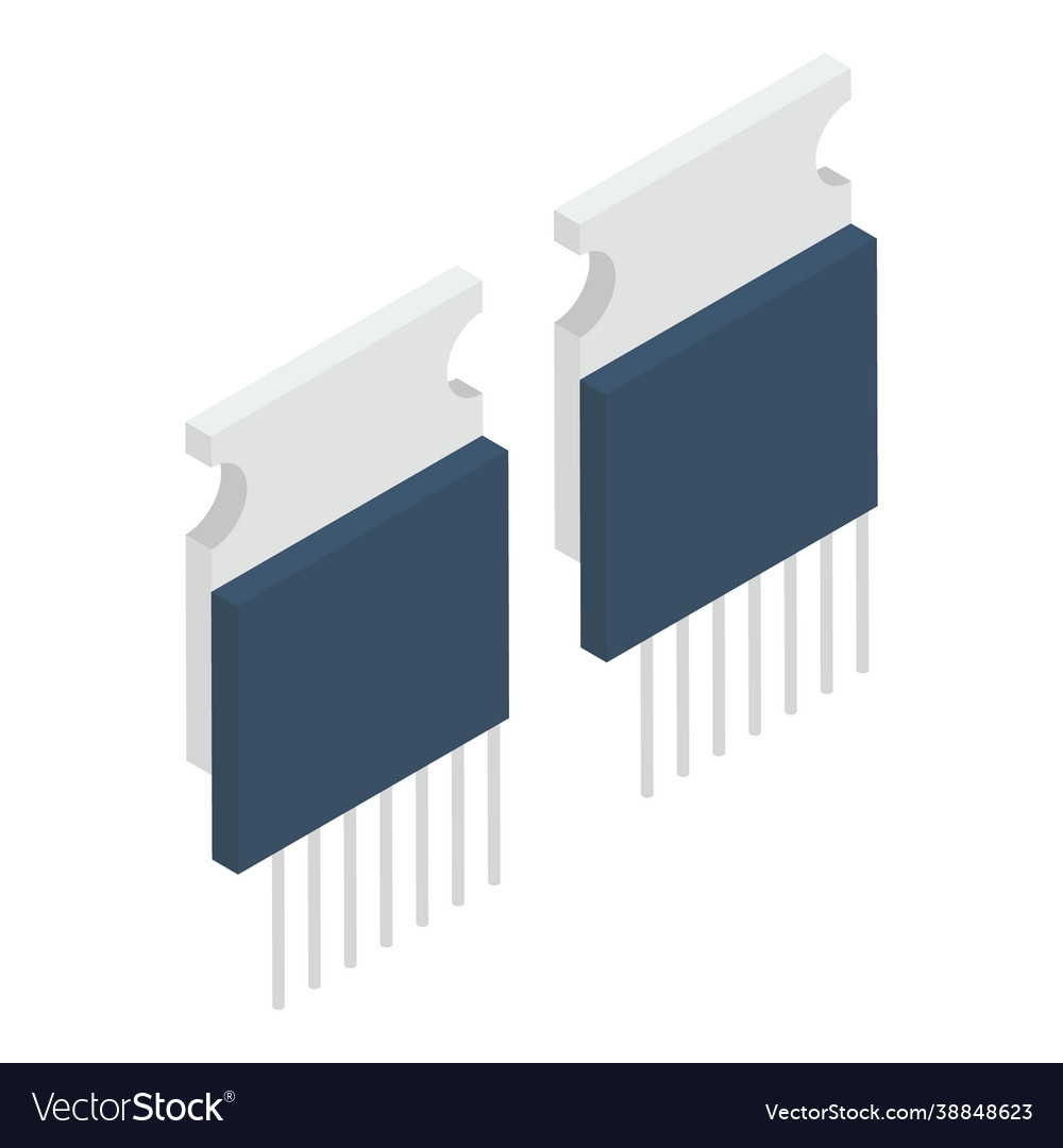 Electronic transistor Royalty Free Vector Image