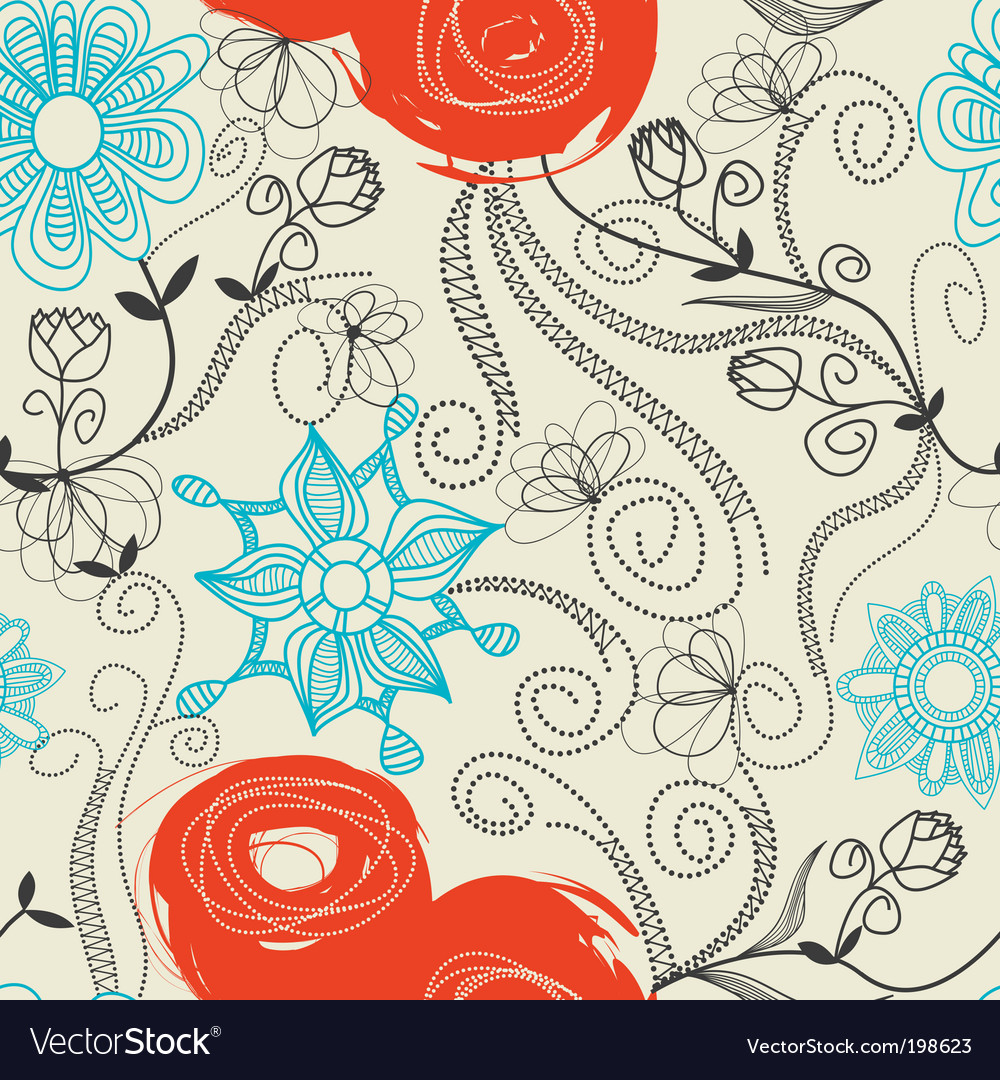 Floral seamless pattern Royalty Free Vector Image