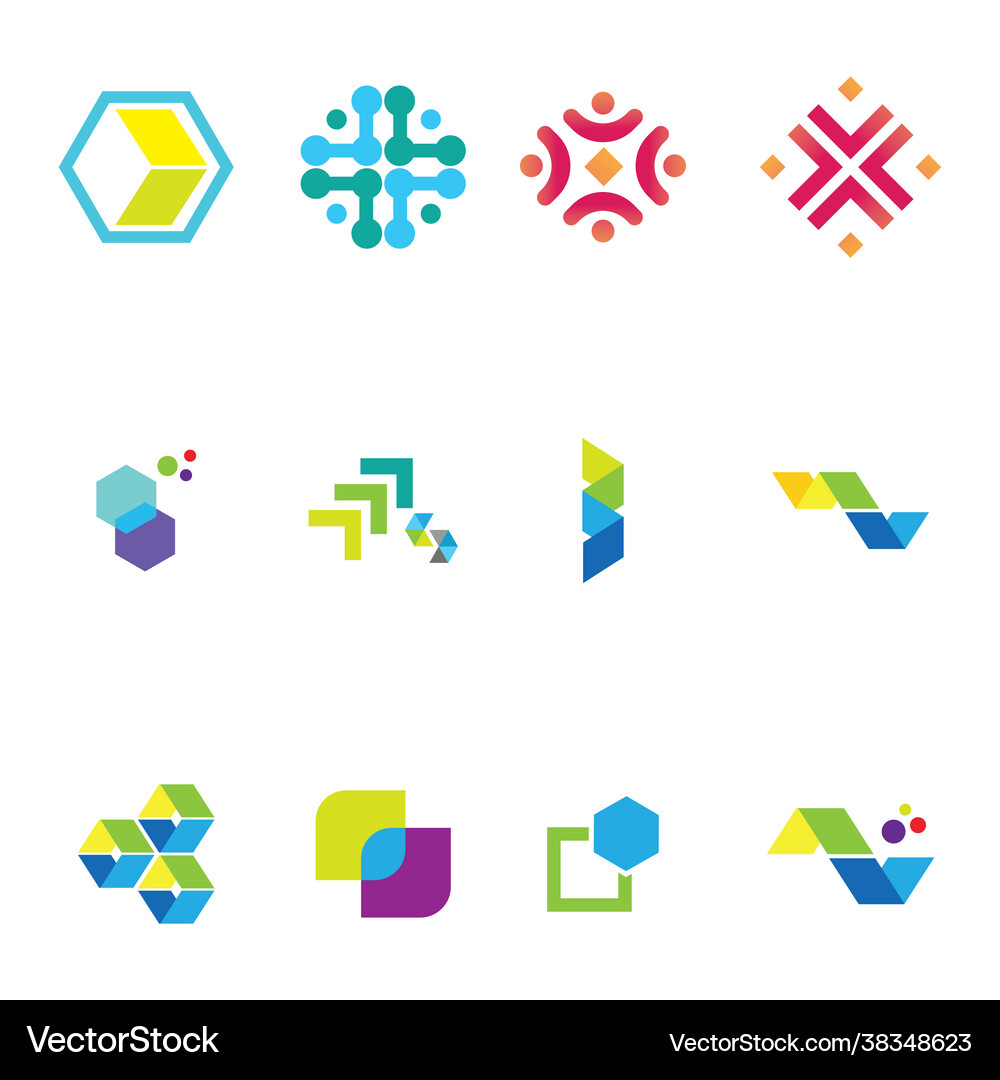 Modern logo concept design for fintech and Vector Image