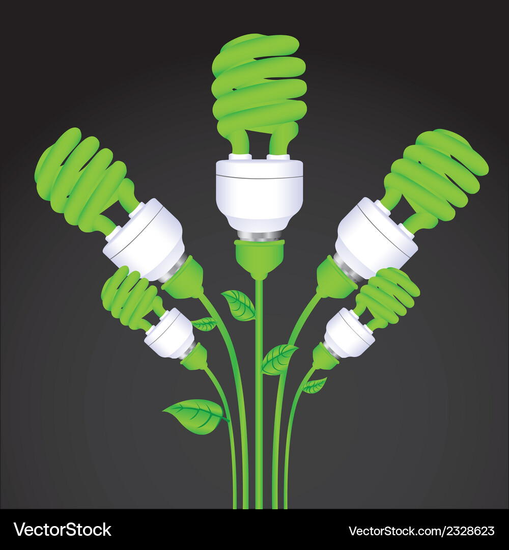 Planting of ecological bulb Royalty Free Vector Image