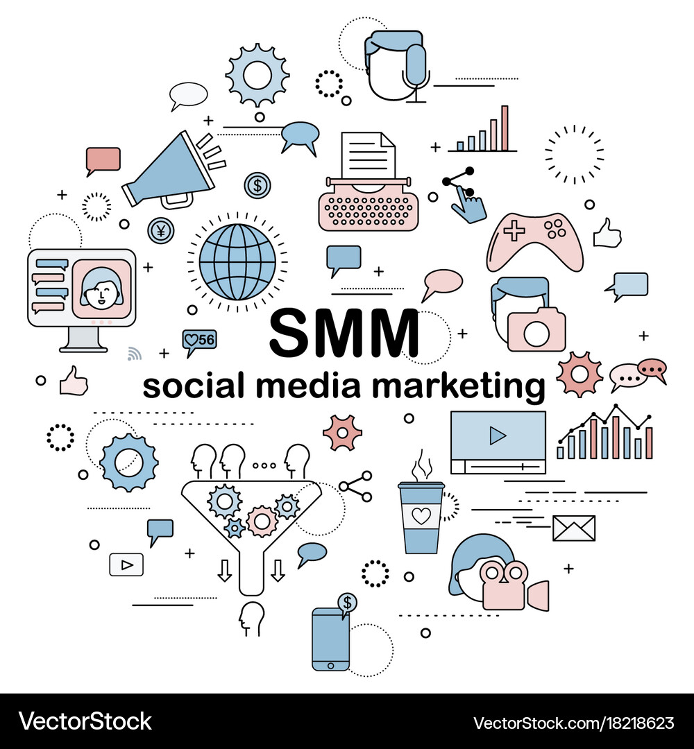 Social media marketing Royalty Free Vector Image