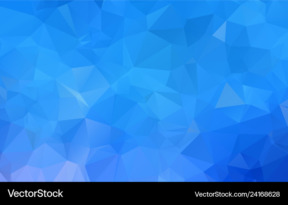 Blue polygonal which consist of triangles Vector Image