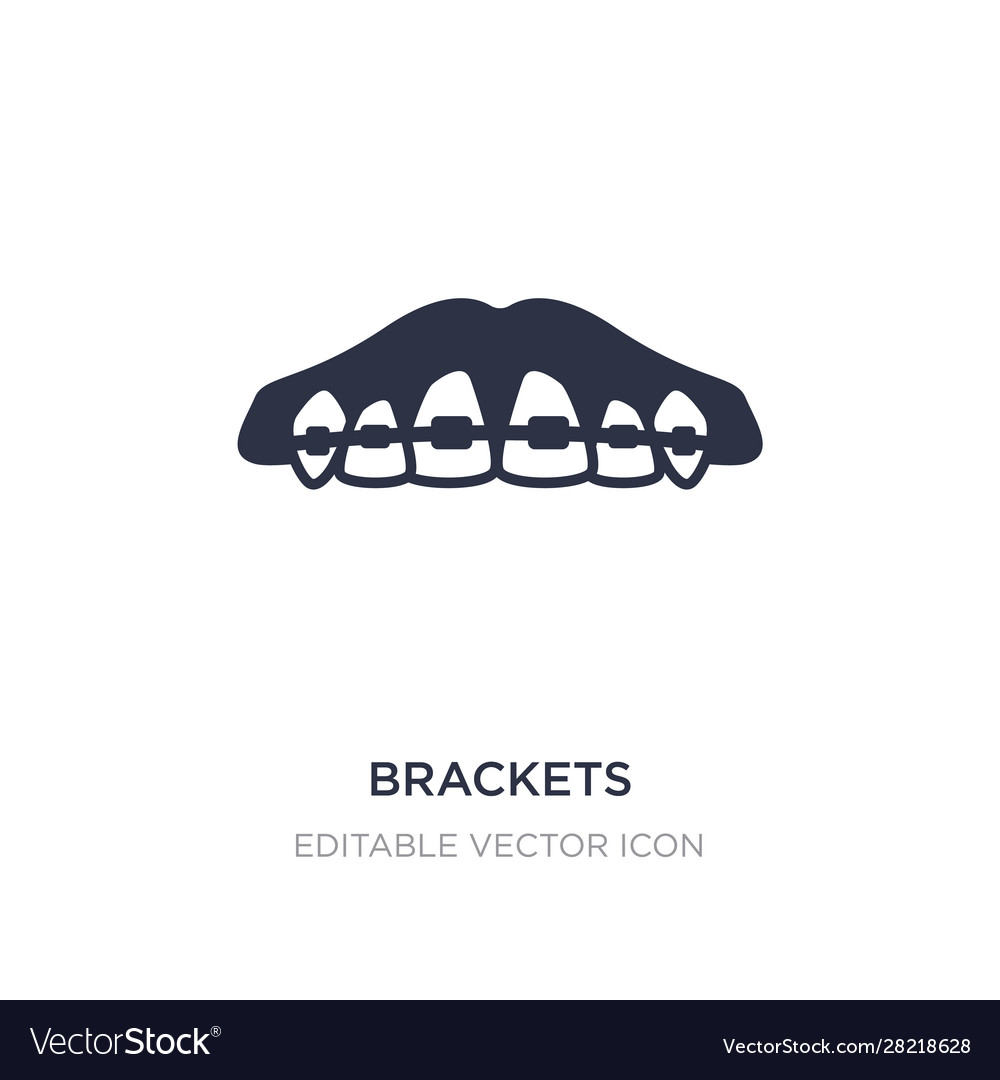Brackets icon on white background simple element Vector Image