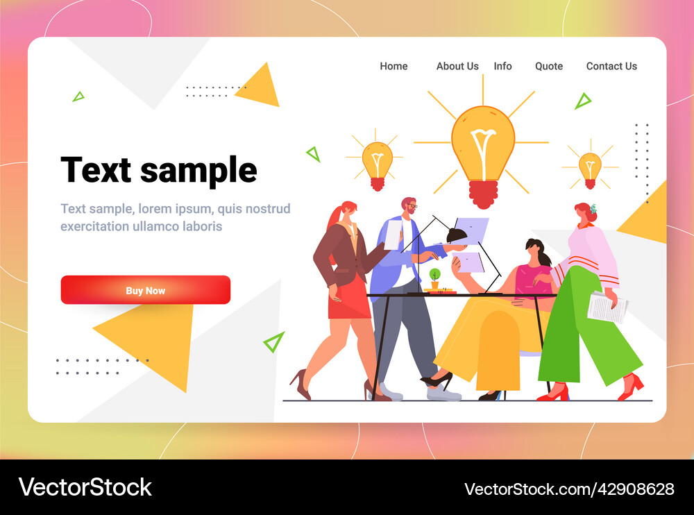 Businesspeople brainstorming during meeting Vector Image