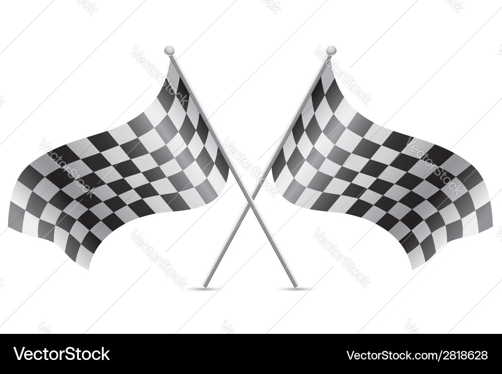 Classic Checkered Racing Flag Royalty Free Vector Image