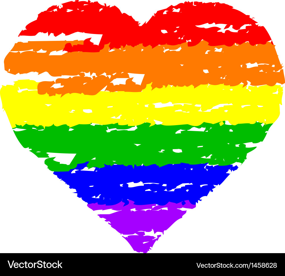 Colorful heart Royalty Free Vector Image - VectorStock